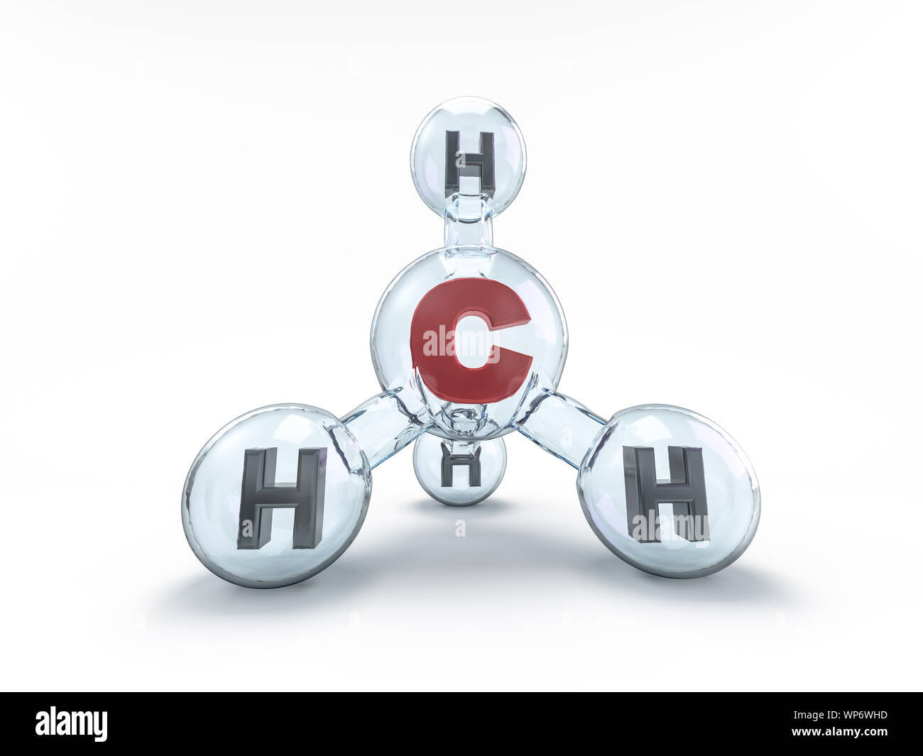Methane Molecule Image. Science background. 3D rendering Stock Photo ...