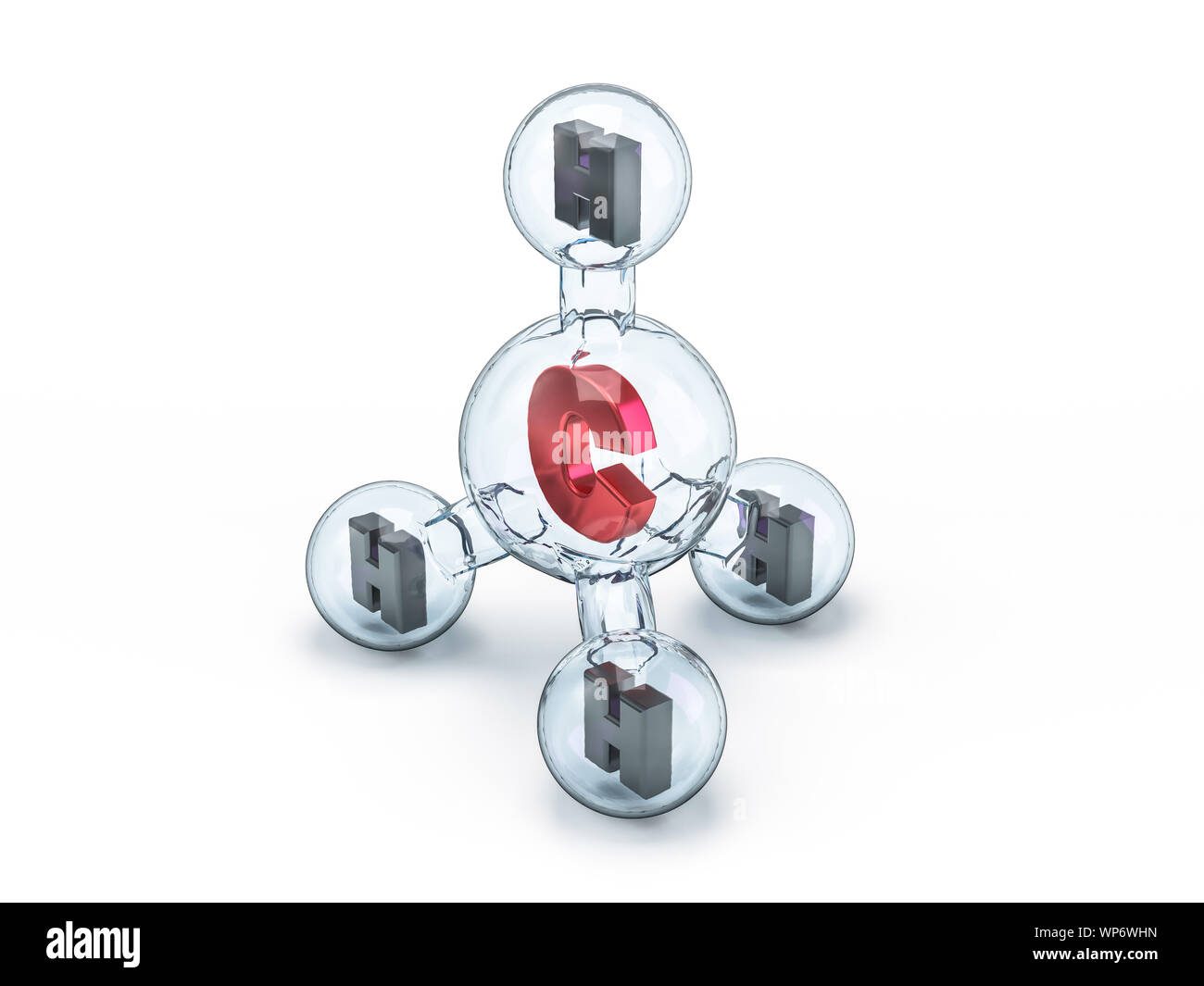Methane Molecule Image. Science background. 3D rendering Stock Photo ...