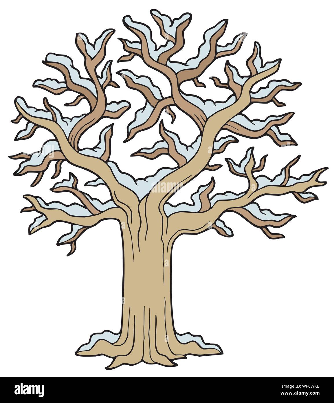 Cartoon snowy tree Cut Out Stock Images & Pictures - Alamy