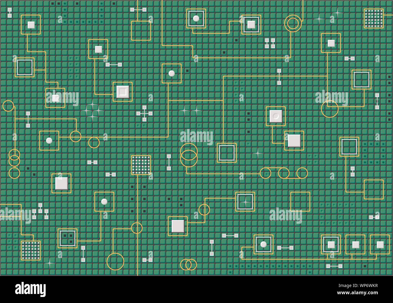 Electronic hi-tech abstract green vector background Stock Vector Image ...