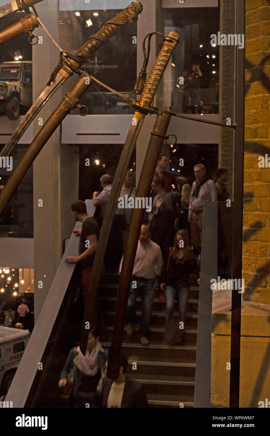 Japanese swords with scabbards at Imperial War Museum, London Stock ...