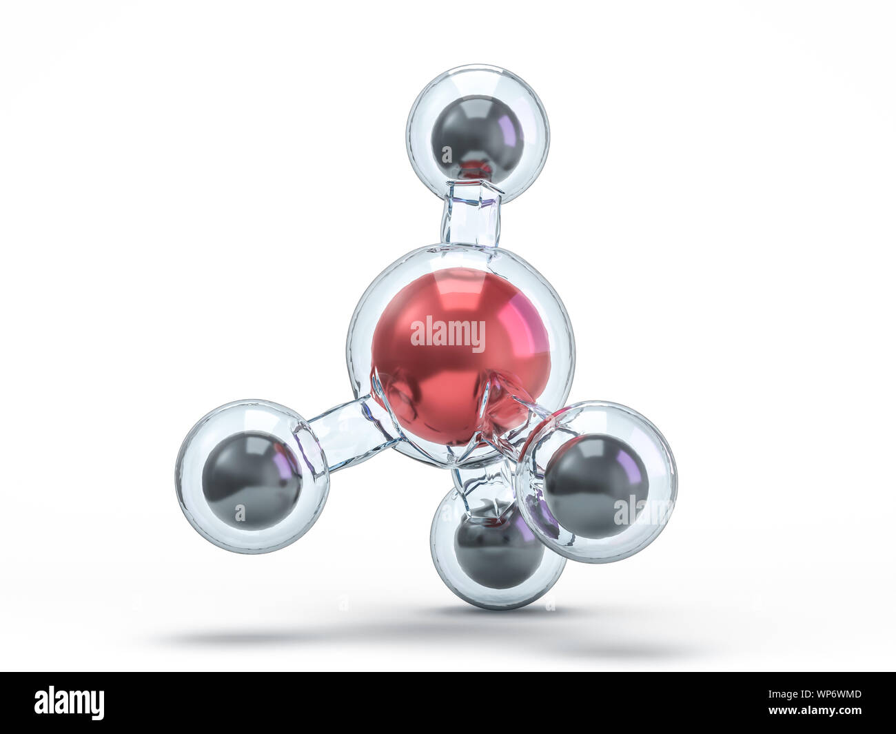 Methane Molecule Image. Science background. 3D rendering Stock Photo ...