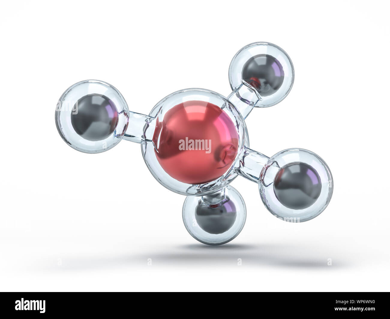 Methane Molecule Image. Science background. 3D rendering Stock Photo ...