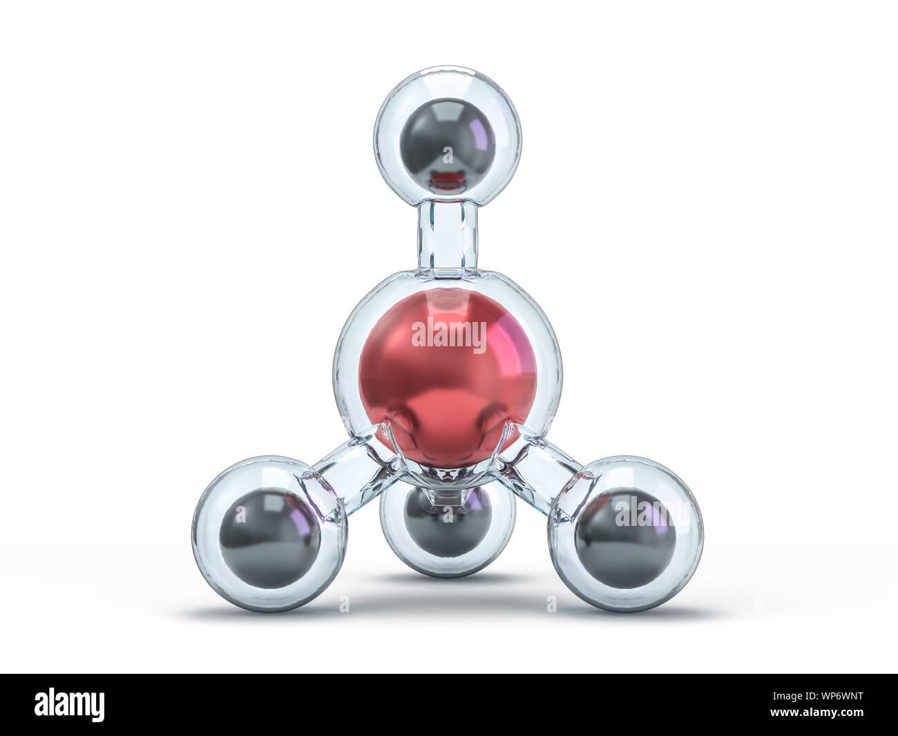 Methane Molecule Image. Science background. 3D rendering Stock Photo ...