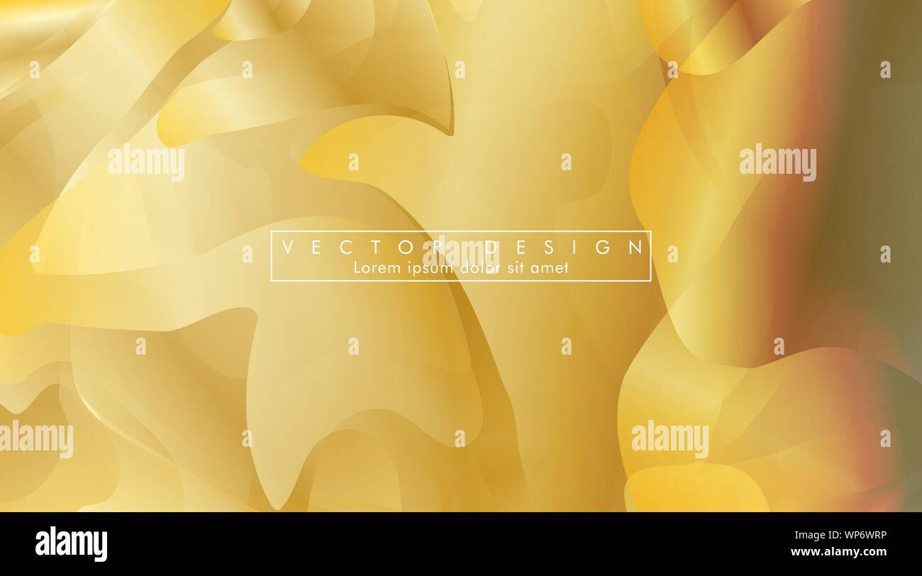 Vector illustration of golden yellow background Wave pattern and ...