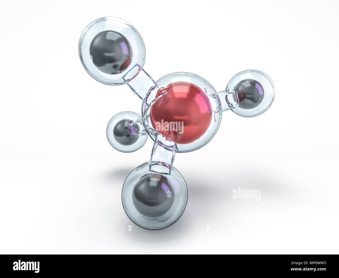 Methane Molecule Image. Science background. 3D rendering Stock Photo ...