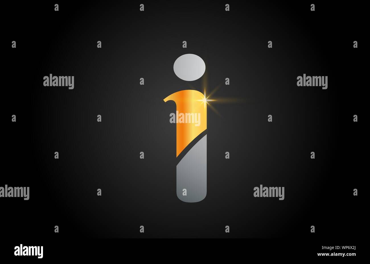 i gold alphabet letter logo design suitable for a company or business ...