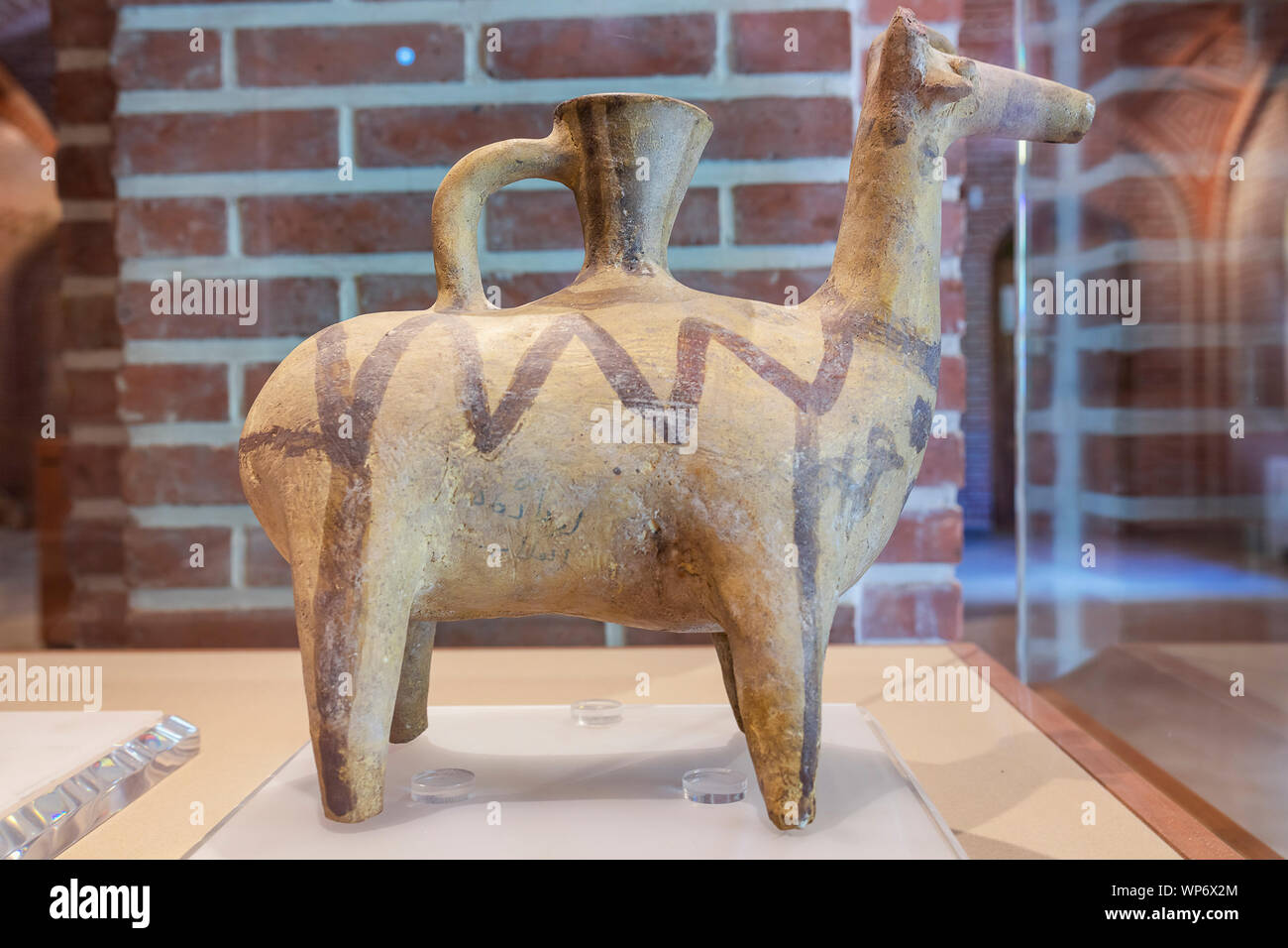 Pottery rhyton in a shape of ram, 2nd century, Parthian, Anthropology ...
