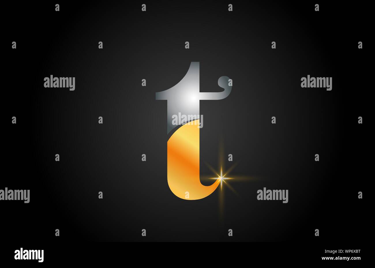 t gold alphabet letter logo design suitable for a company or business ...