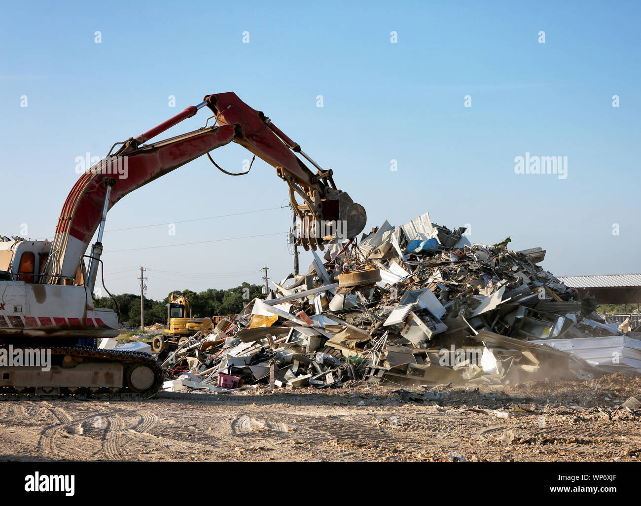 Junk yard, industrial metal recycling, waste separation Stock Photo - Alamy