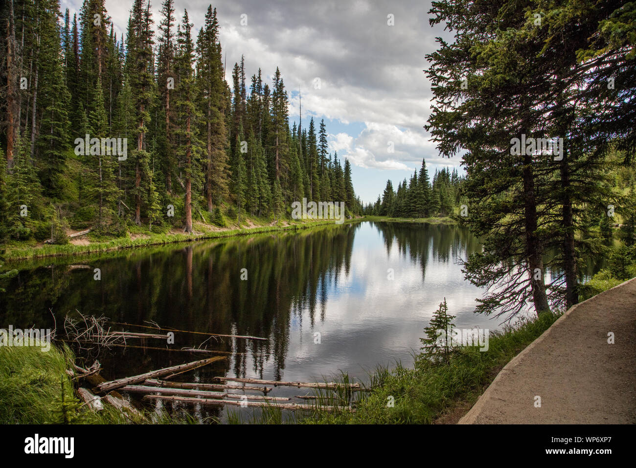Lake Irene in Rocky Mountain National Park in the Front Range of the ...