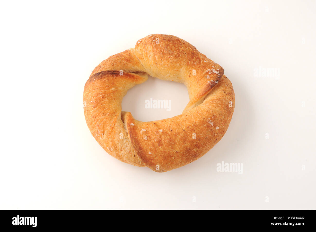 french bread shaped circle closeup isolated on white background Stock ...