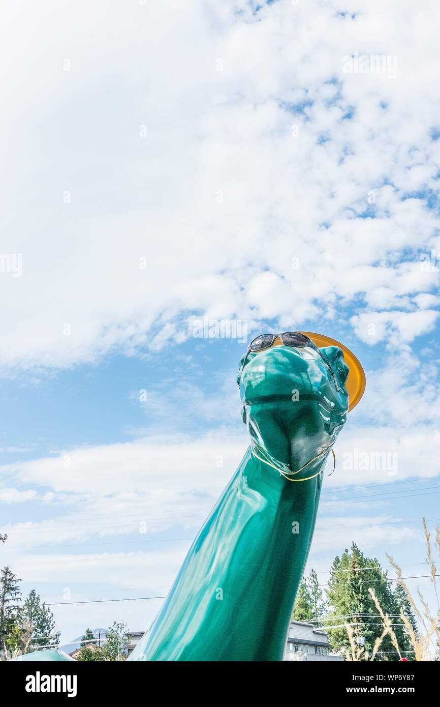 The head of Dino the brontosaurus dinosaur is the Sinclair service ...