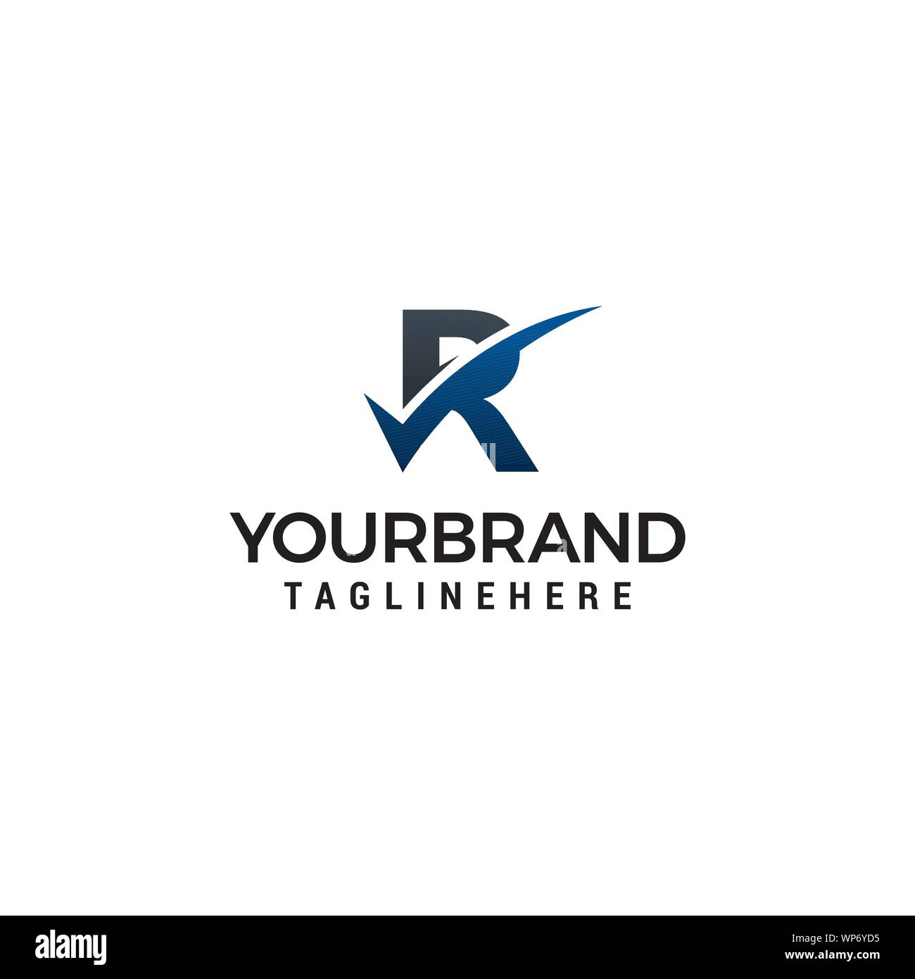 Letter R With Checklist Logo Template Stock Vector Image & Art - Alamy