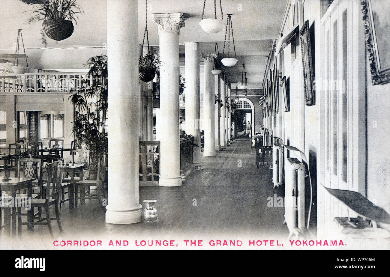 [ 1920s Japan - Western-Style Hotel Lounge in Yokohama ] — The lounge ...