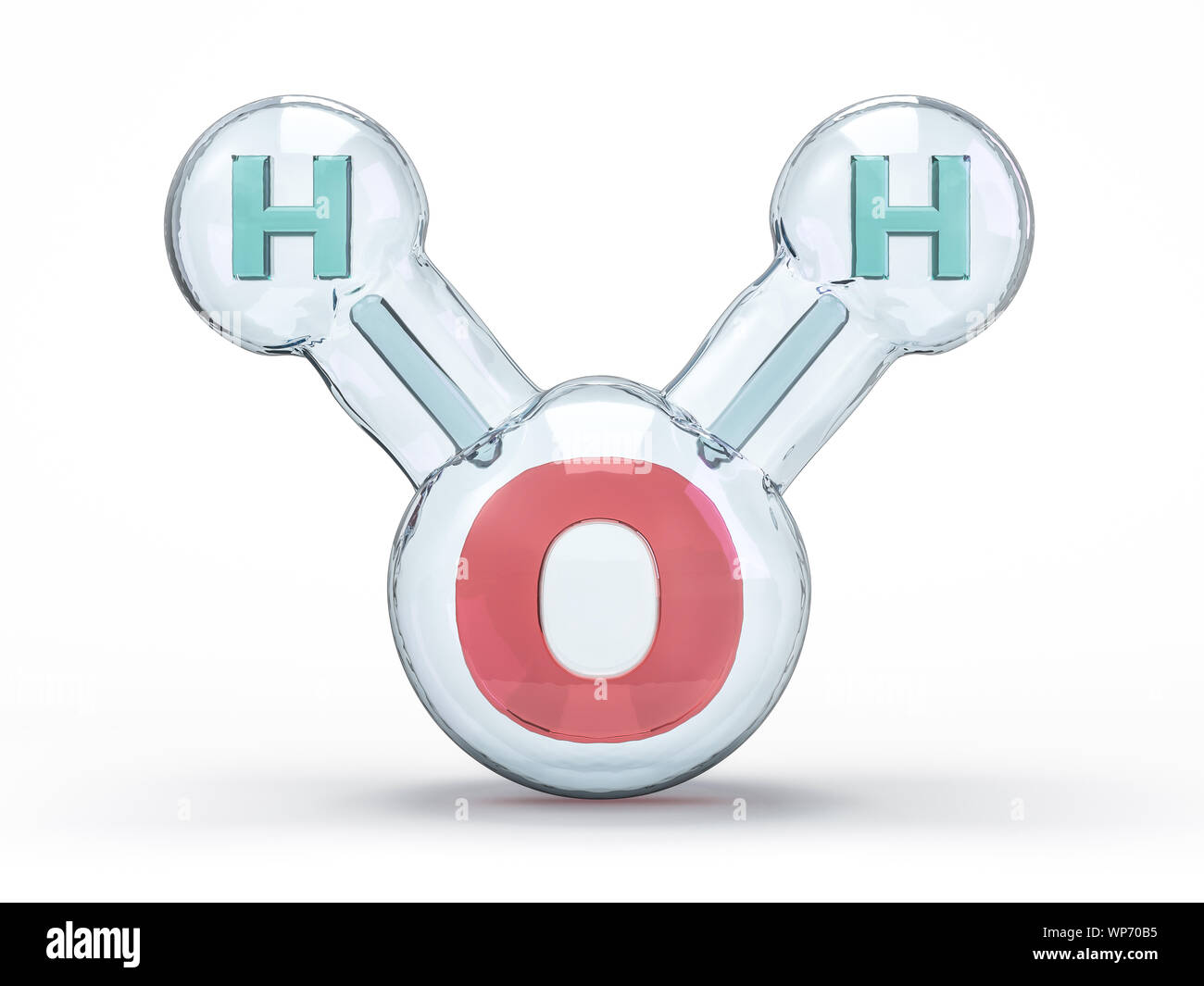 Water molecule. Ecology, biology and biochemistry concept. 3D rendering ...