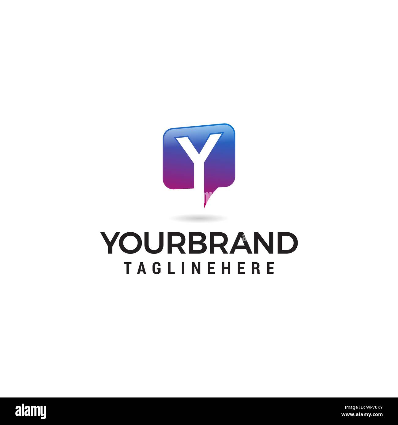 letter Y chat logo abstract, vector alphabet. Communication icon vector ...