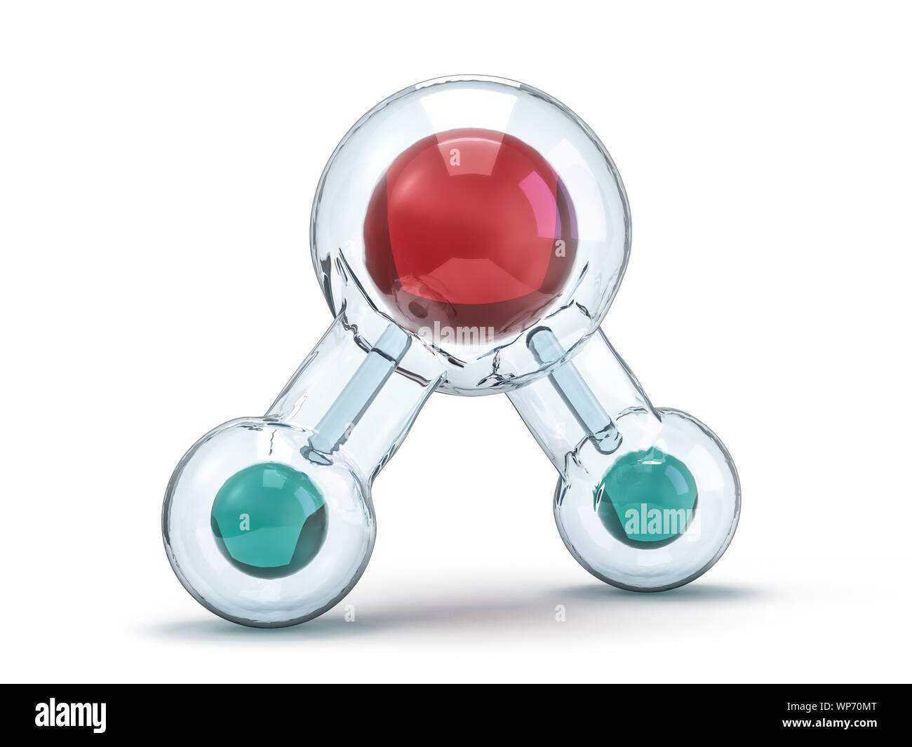 Water molecule. Ecology, biology and biochemistry concept. 3D rendering ...