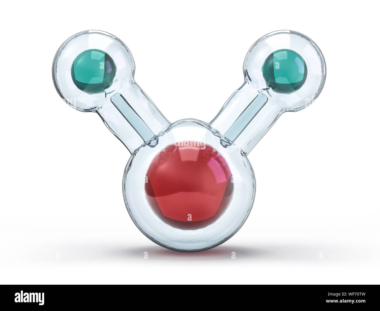 Water molecule. Ecology, biology and biochemistry concept. 3D rendering ...