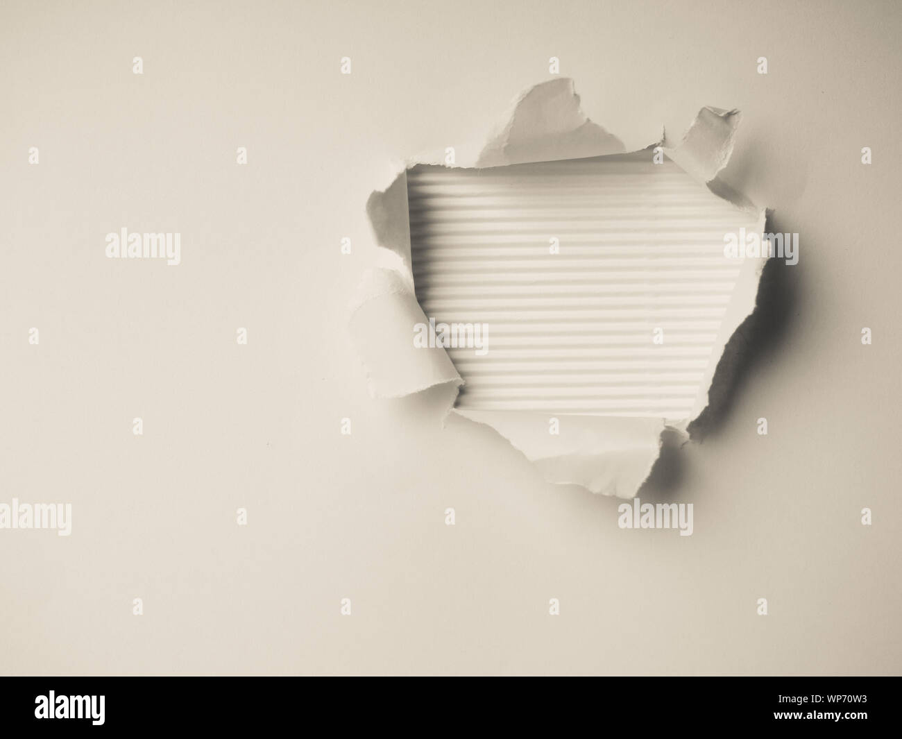 Hole In Wrinkled Paper