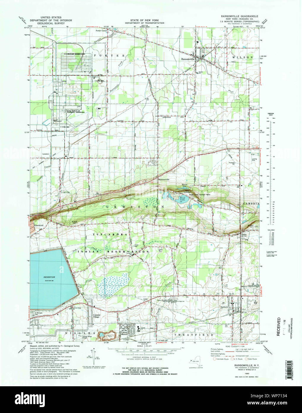 New York NY Ransomville 136221 1980 25000 Restoration Stock Photo - Alamy