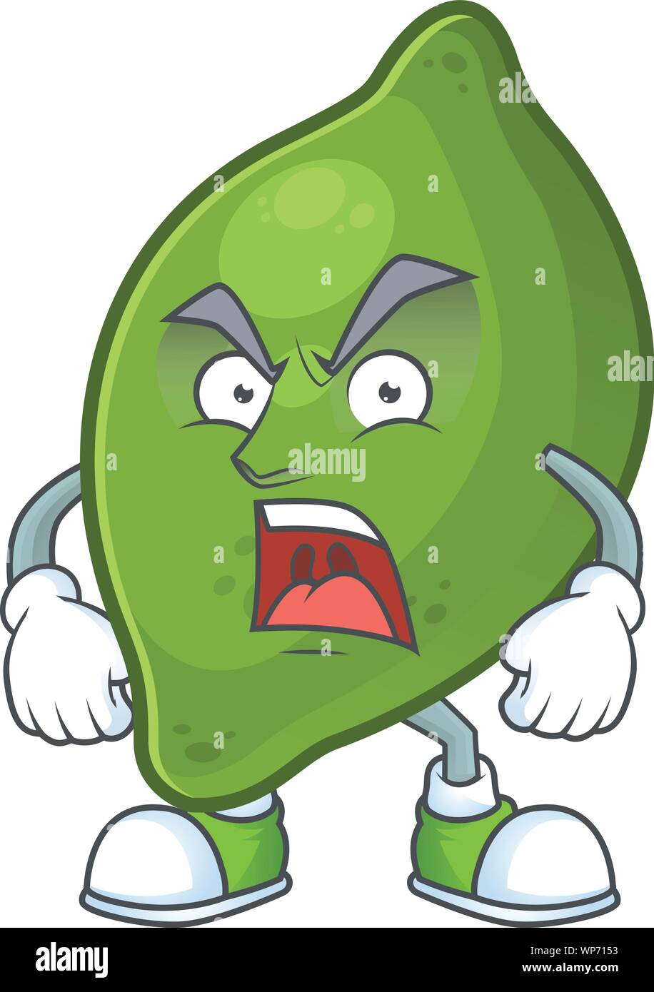 Cartoon lemon angry expression Cut Out Stock Images & Pictures - Alamy