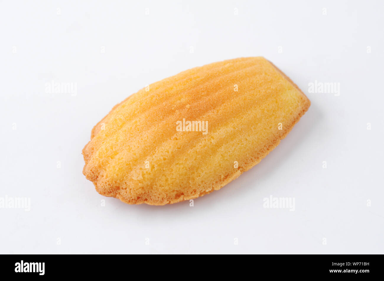 madeleine french pastry closeup isolated on white background Stock ...