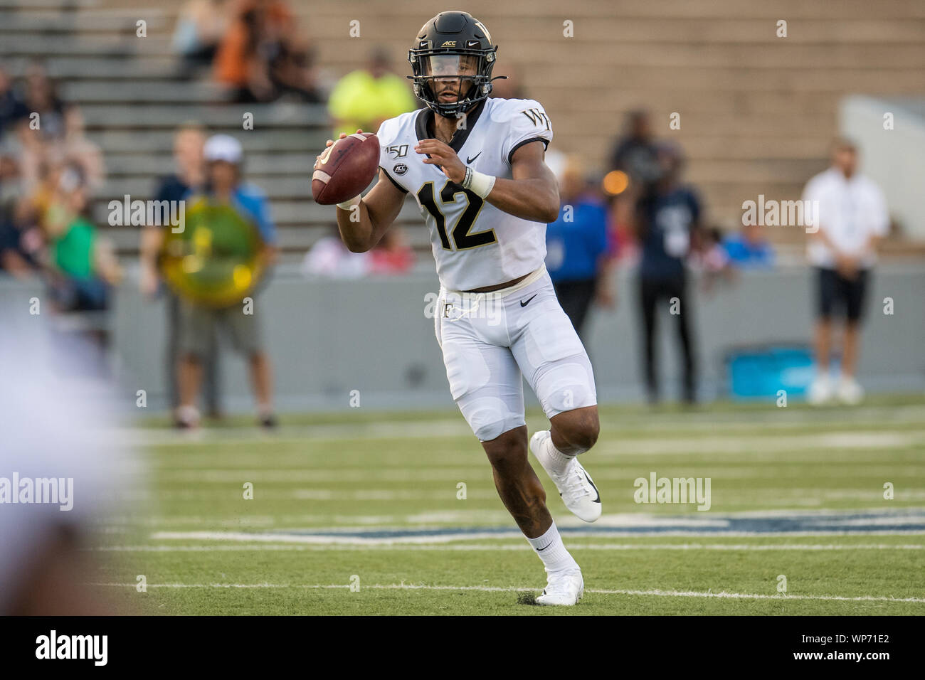 Houston, TX, USA. 6th Sep, 2019. Wake Forest Demon Deacons quarterback ...