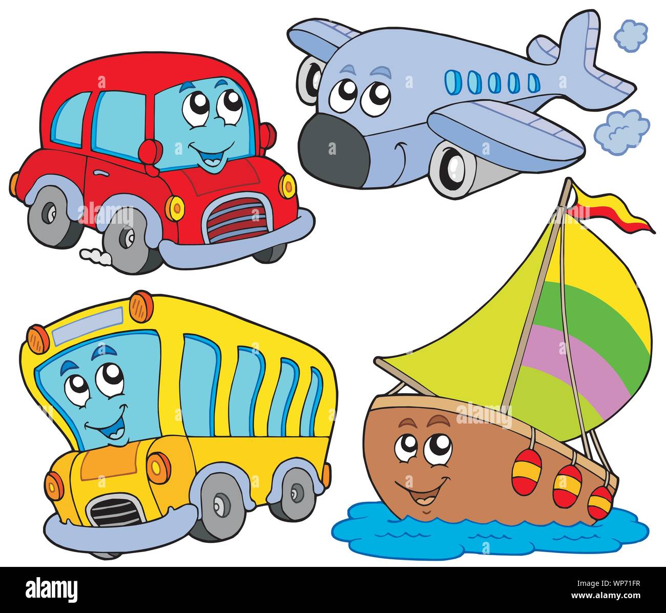 Various cartoon vehicles Stock Vector Image & Art - Alamy