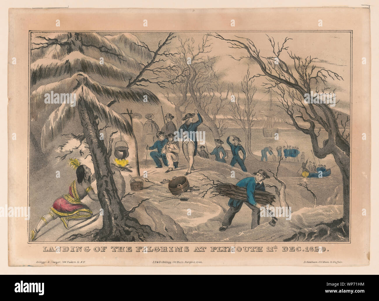 The landing of the pilgrims hi-res stock photography and images - Alamy