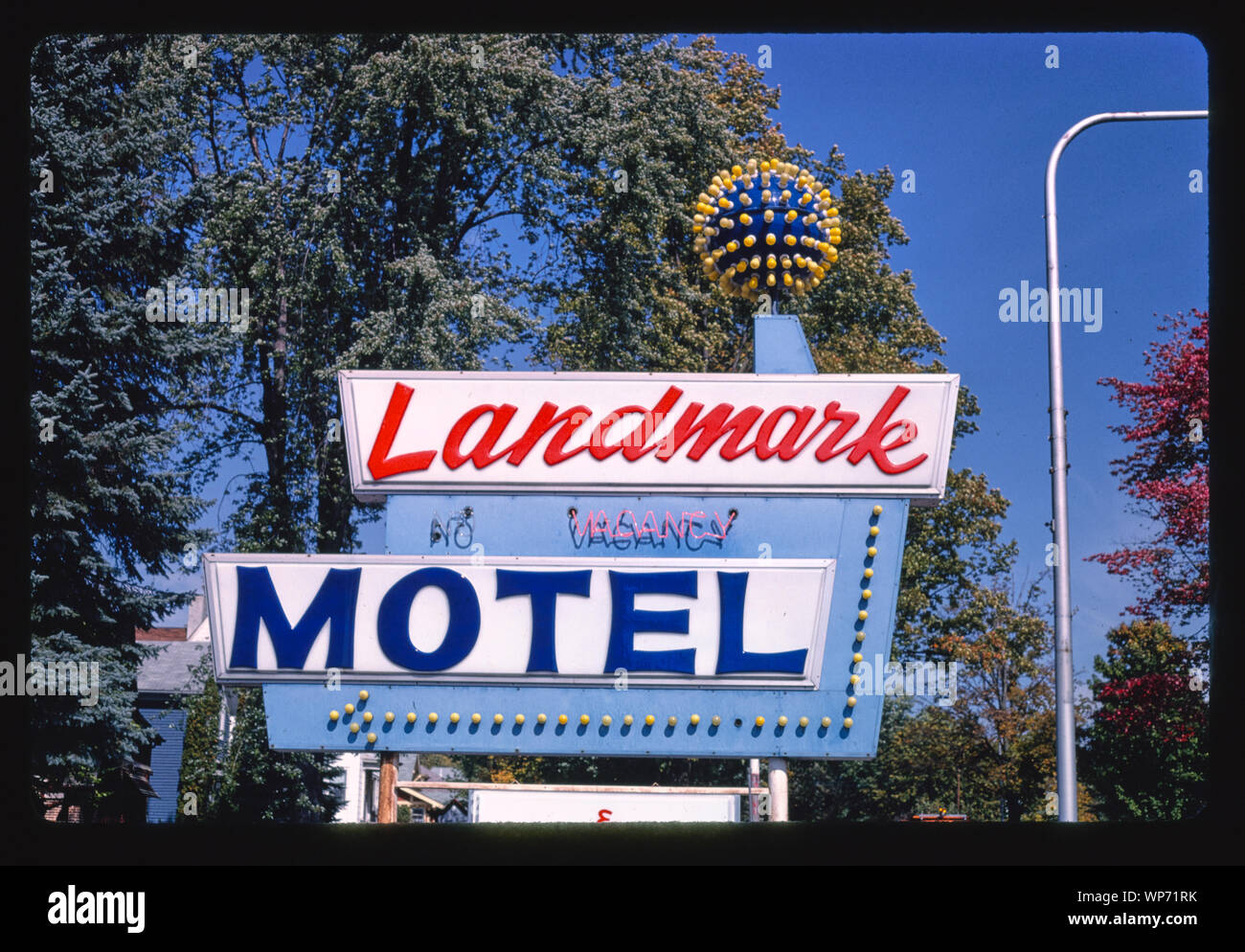 Landmark Motel sign, Clintonville, Wisconsin Stock Photo - Alamy