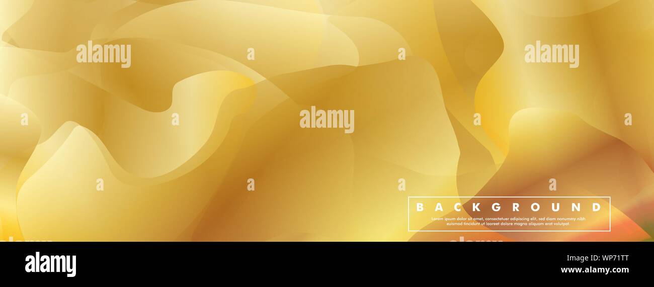 Abstract Background of Gold Gradients. The shape of a wavy liquid ...