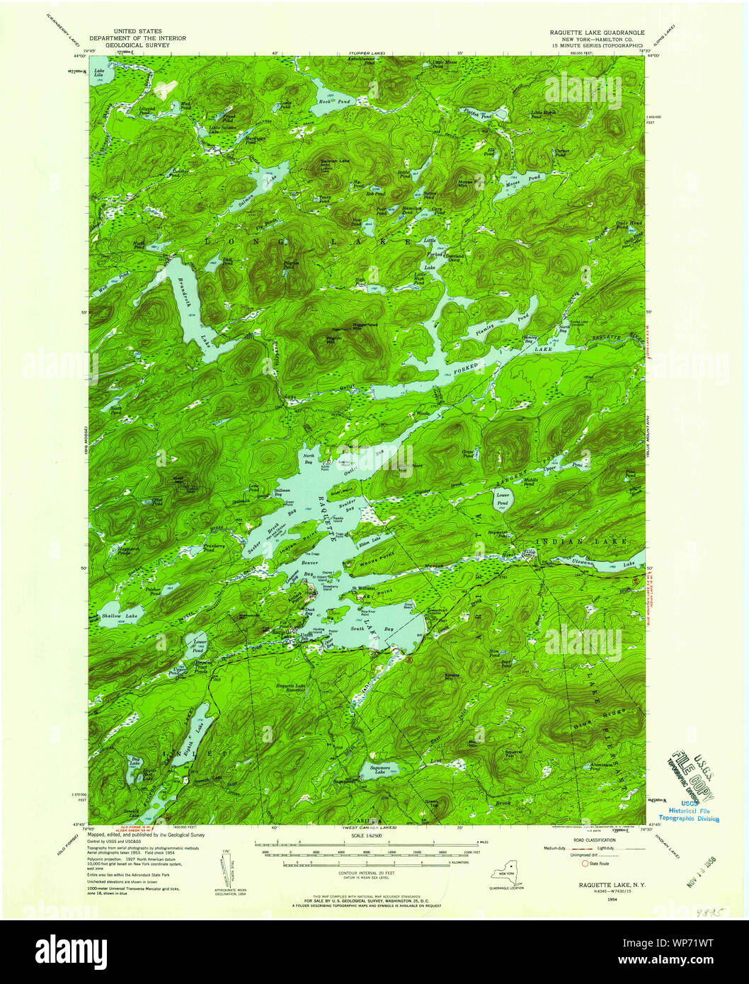 Map Of Raquette Lake High Resolution Stock Photography and Images - Alamy
