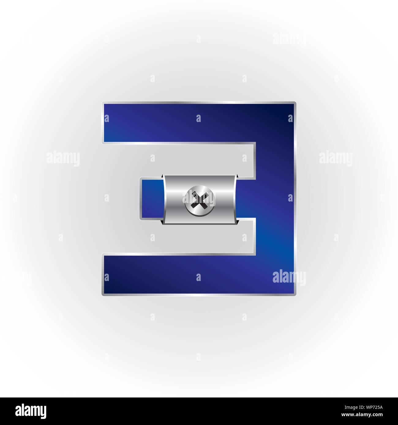 Blue metallic fonts Stock Vector Image & Art - Alamy