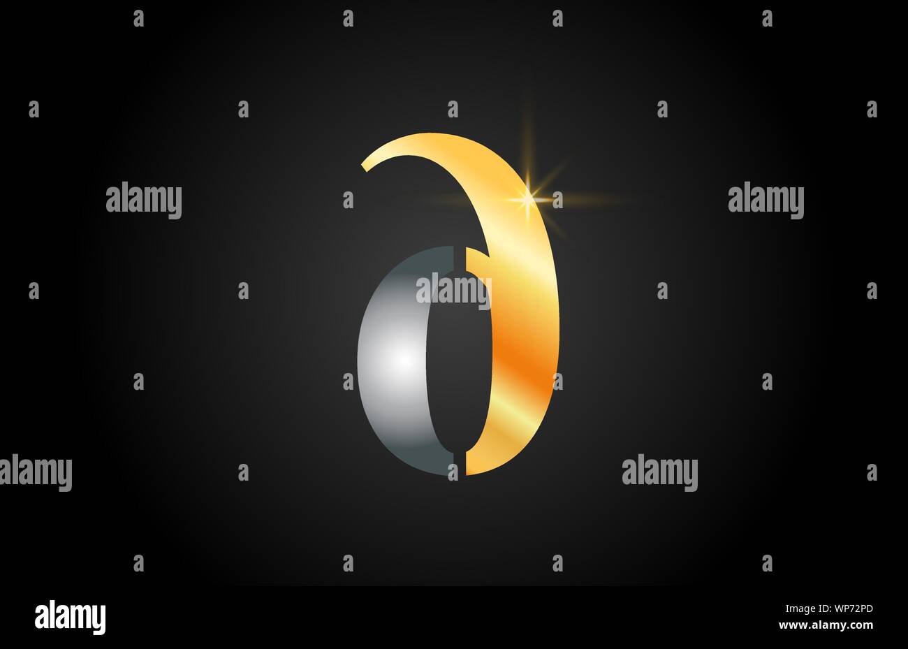 d gold alphabet letter logo design suitable for a company or business ...