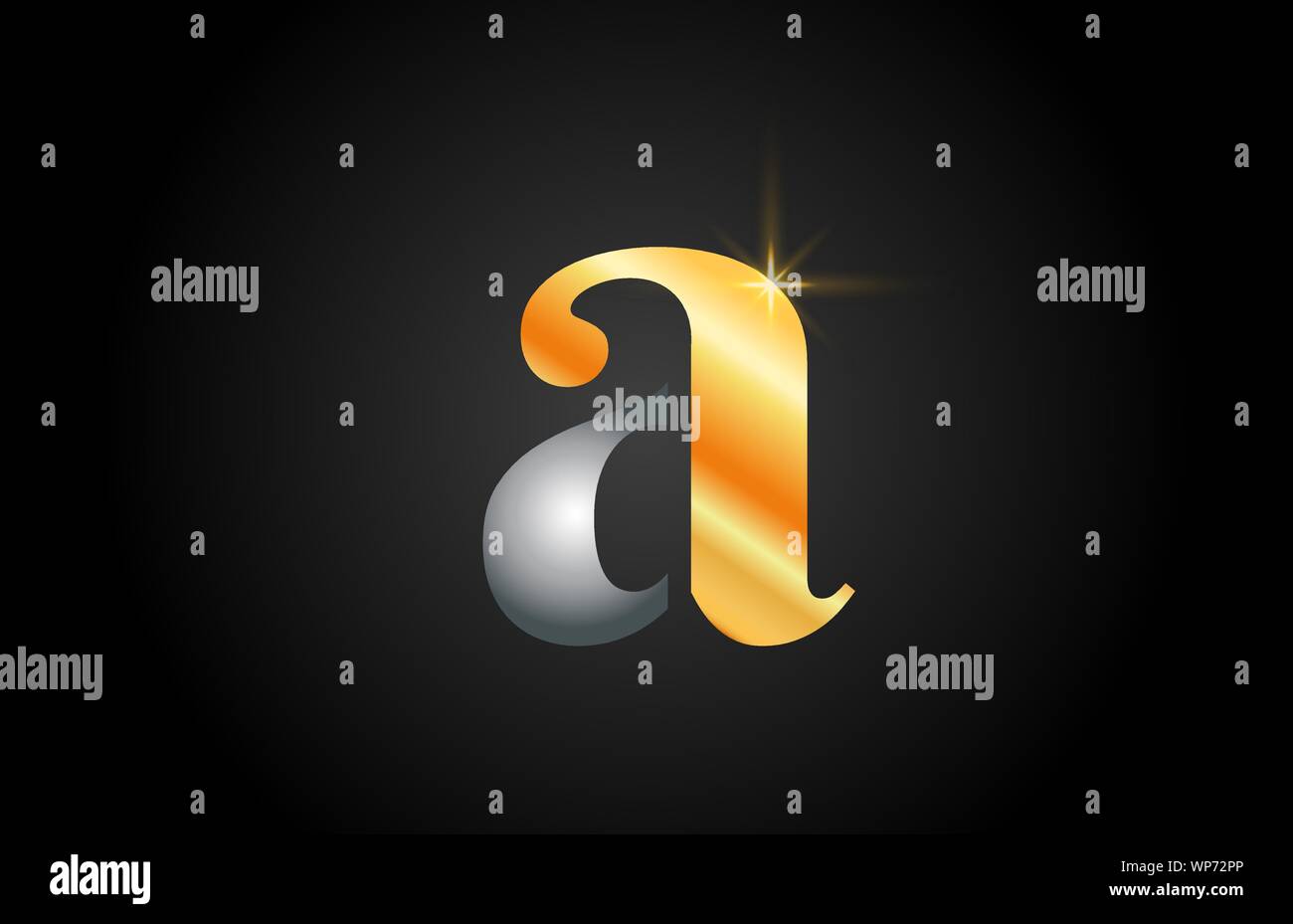 a gold alphabet letter logo design suitable for a company or business ...