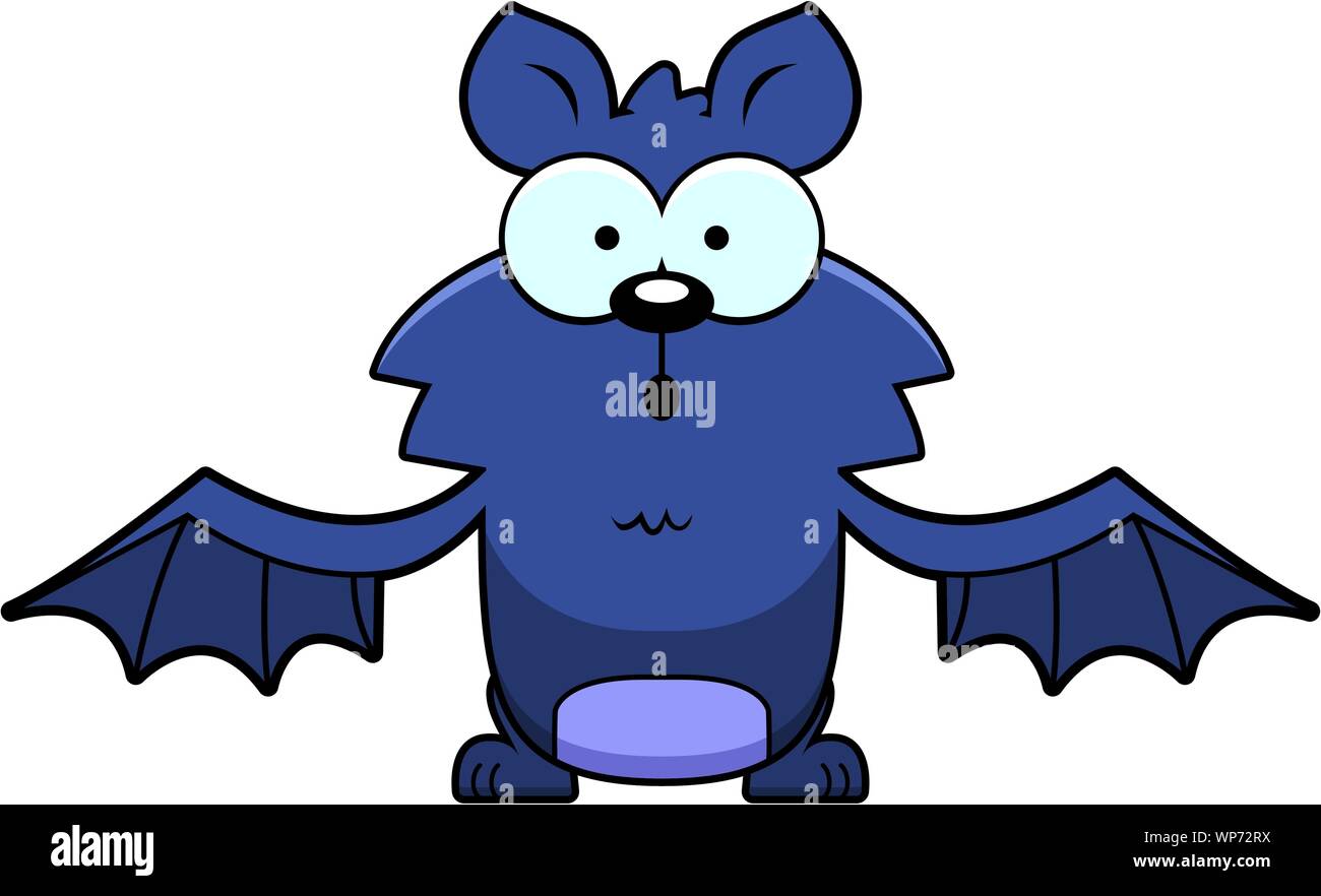 A cartoon illustration of a bat looking surprised Stock Vector Image ...