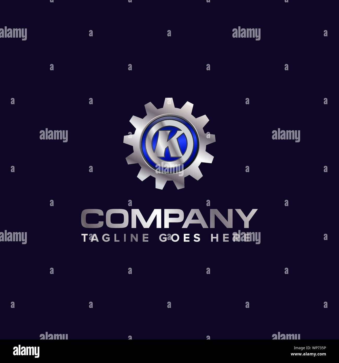 K gear logo Stock Vector Images - Alamy