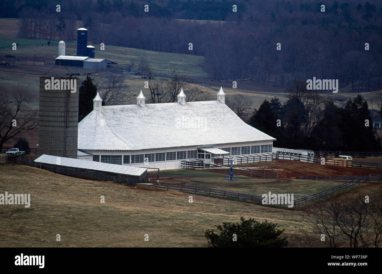 Large dairy barn near Orange, Virginia Stock Photo - Alamy