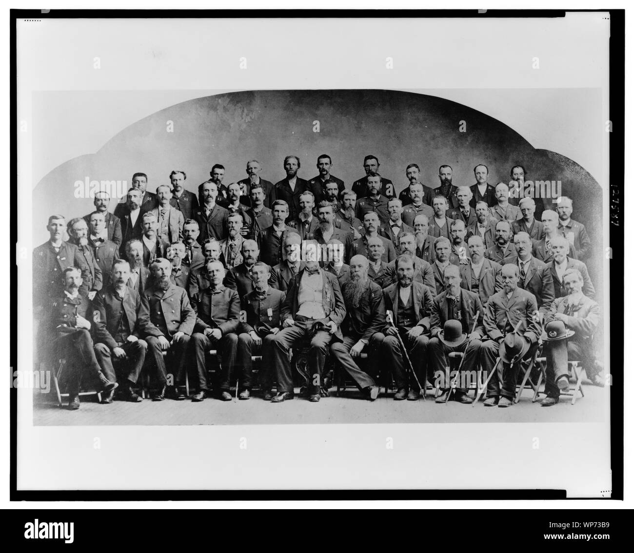 Large group of Union veterans of the Civil War. including William ...