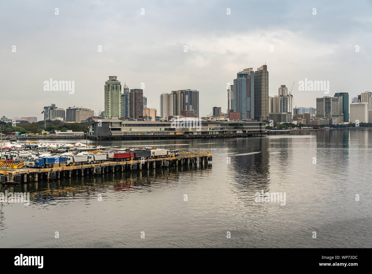 Manila, Philippines - March 5, 2019: South Harbor area early morning ...