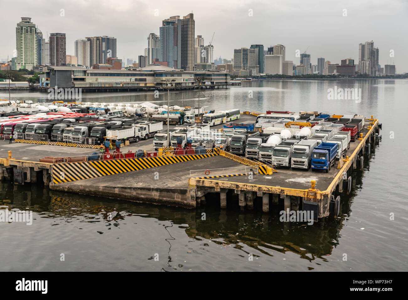 Manila, Philippines - March 5, 2019: South Harbor area early morning ...