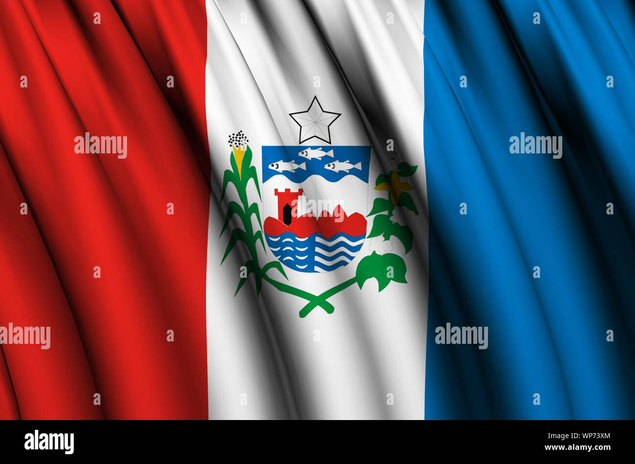 Alagoas waving flag illustration. Brazilian states. Perfect for ...