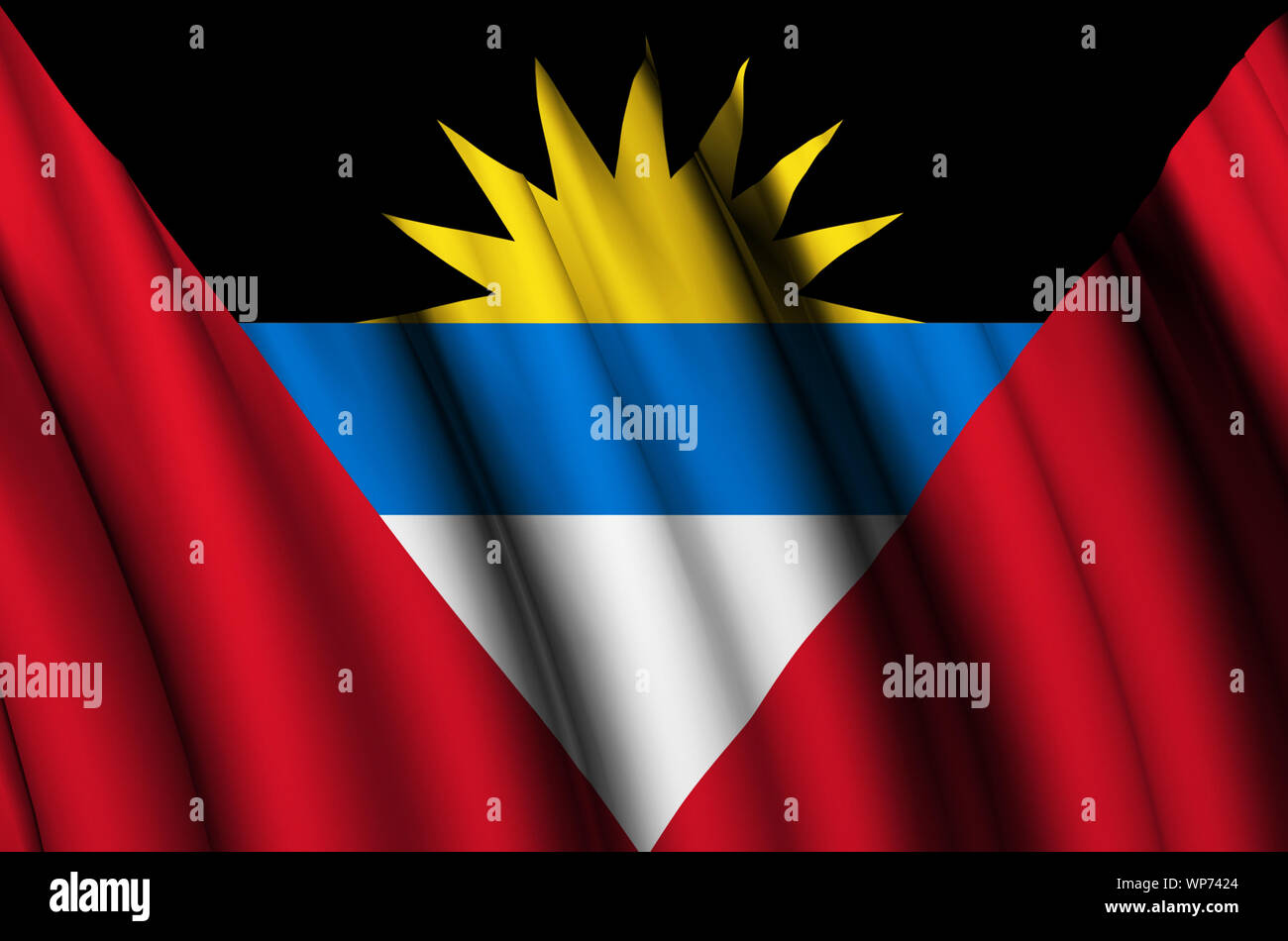National flag of antigua waving hi-res stock photography and images - Alamy