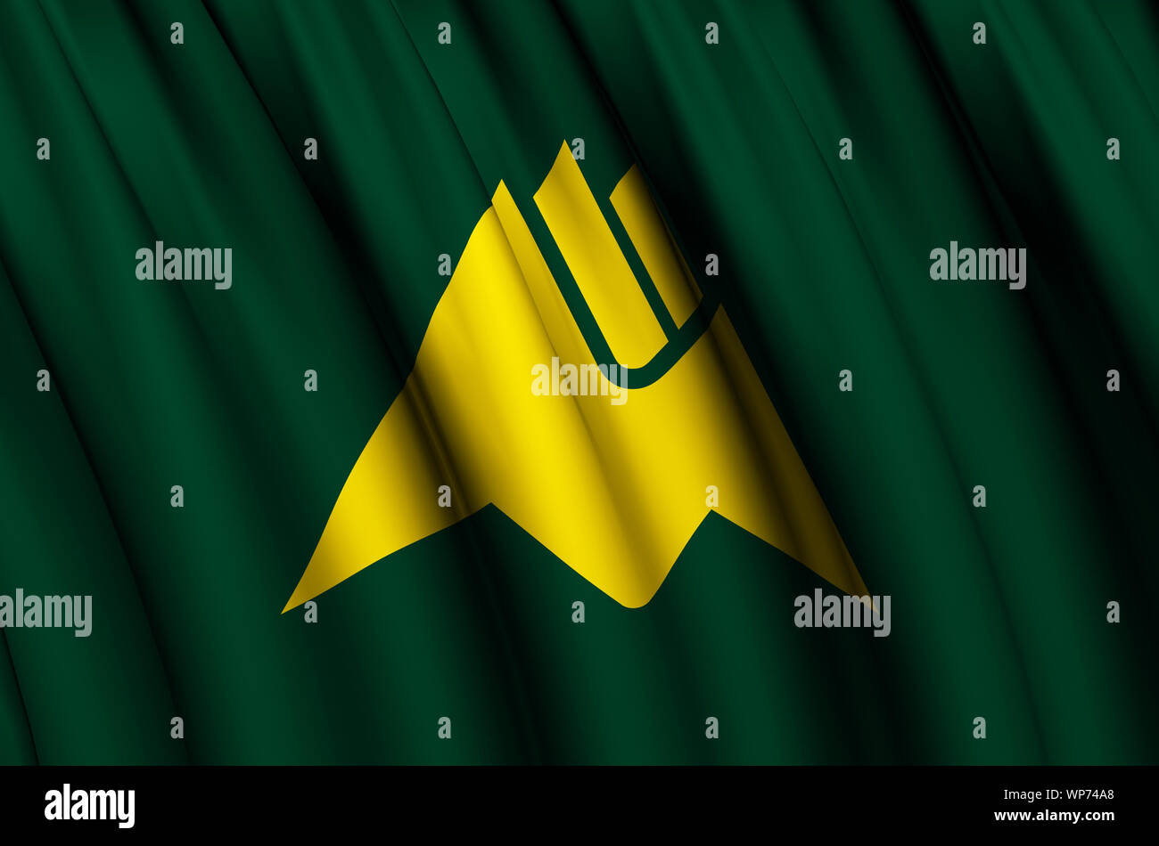 Biei waving flag illustration. Regions of Japan. Perfect for background ...