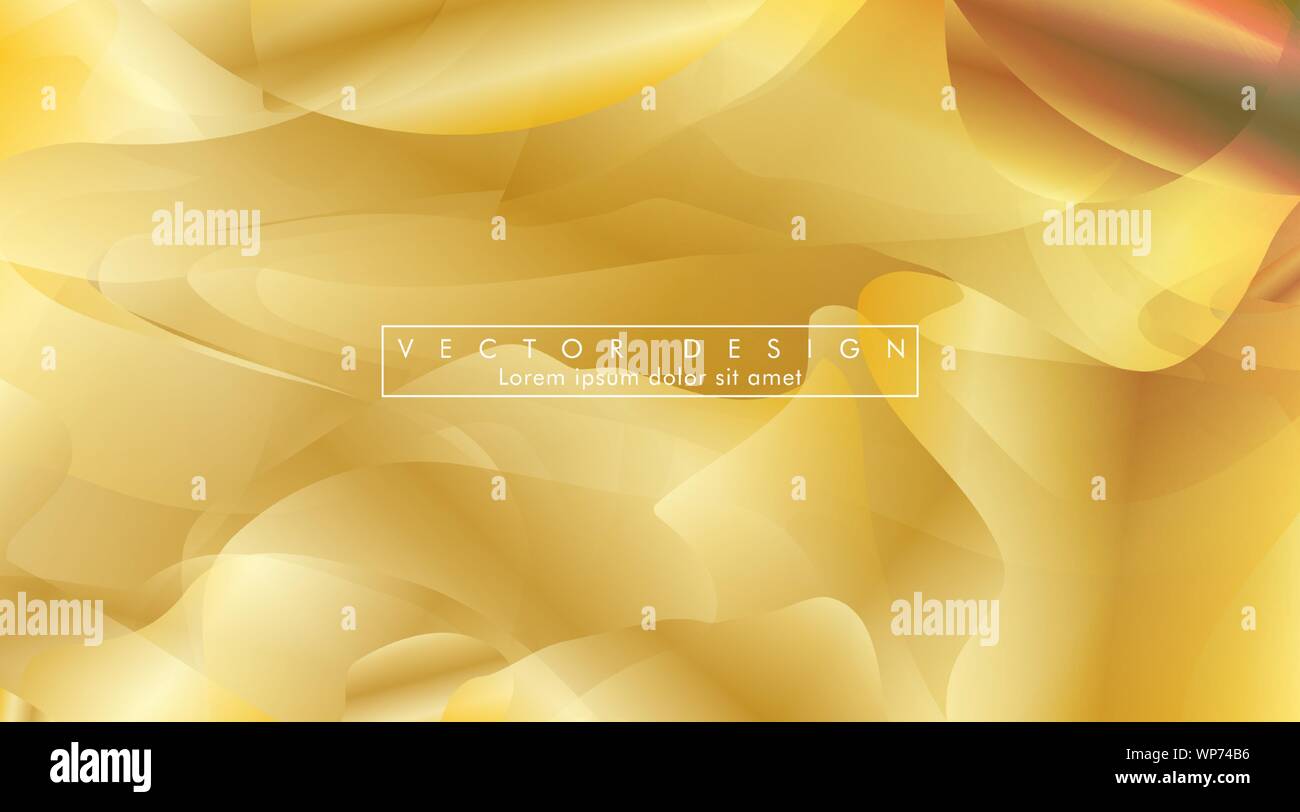 Vector illustration of golden yellow background Wave pattern and ...