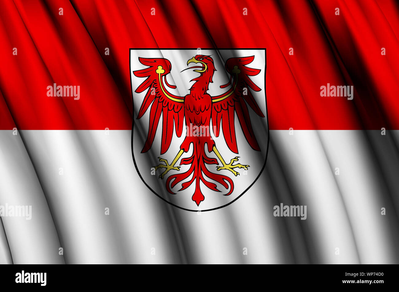 Brandenburg waving flag illustration. Federal state of Germany. Perfect ...