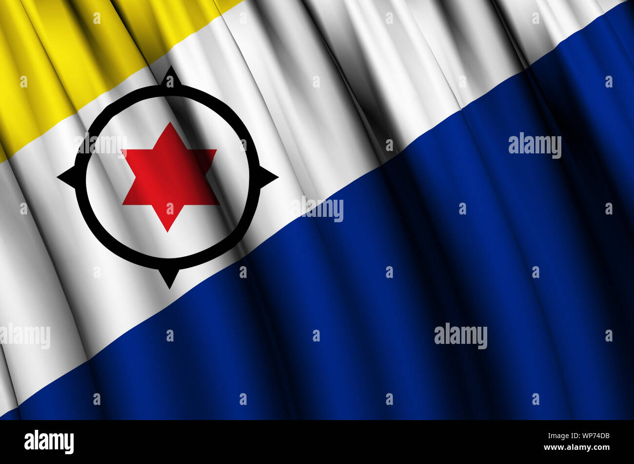Bonaire waving flag illustration. Countries of North and Central ...