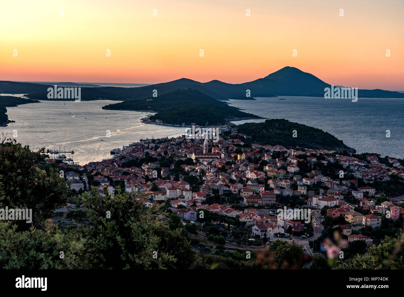 scenic view of the croatian losinj islands in the kvarner gulf at ...