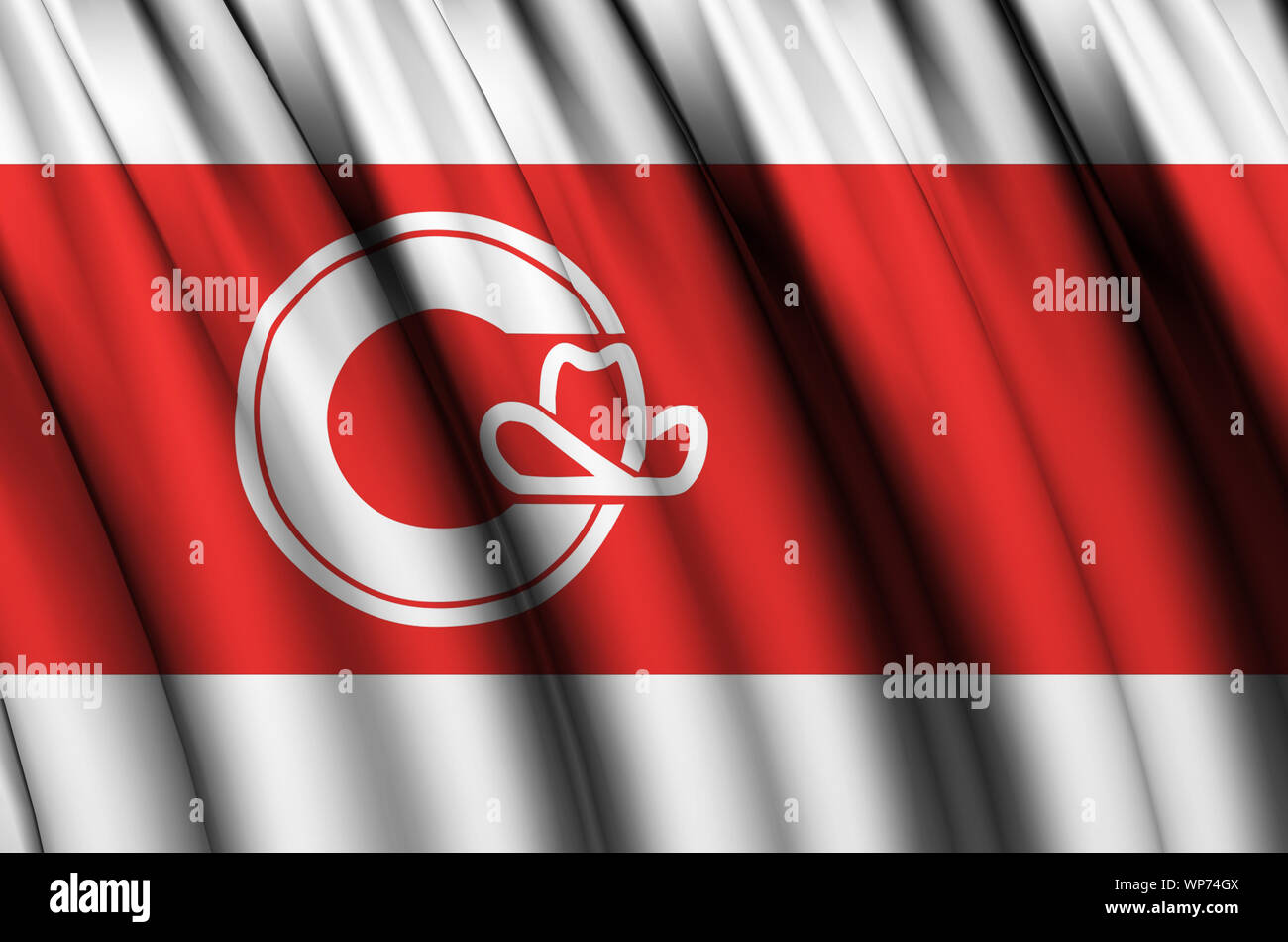 Calgary Alberta waving flag illustration. States, cities and Regions of ...